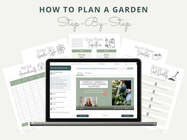 Gardening Course Landing Page - The Homesteading RD Learning Center